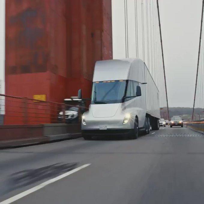 Tesla Semi Glides Across Golden Gate Bridge